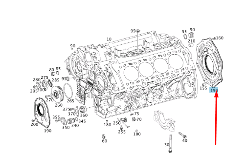 MERCEDES-BENZ A W177 CRANKCASE COVER A1770103708 GENUINE for sale ...