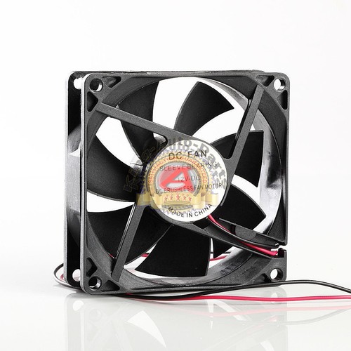 Motor-One DC Cooling Fan 12V 0.22A, 45 CFM 2600 RPM, 80mm x 25mm 220mA ...