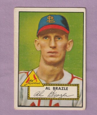 1952 TOPPS BASEBALL #228 AL BRAZLE CREASE-FREE ~VG ST.LOUIS CARDINALS ...