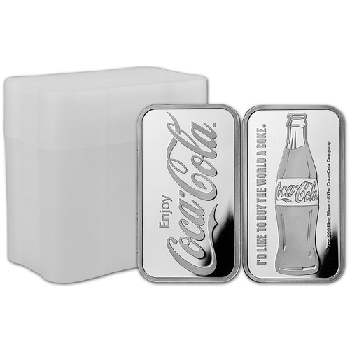 TWENTY (20) 1 oz Silver Bar - 9Fine Mint - Coca Cola® - .999 Fine Tube ...