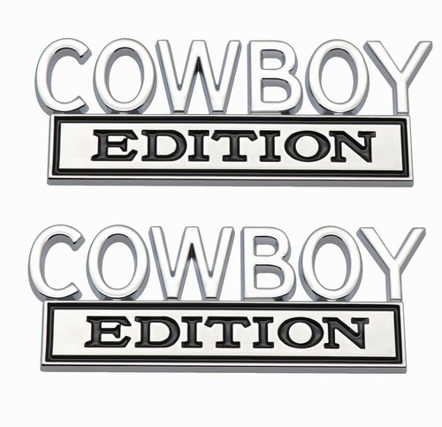 Cowboy Edition Emblems Car Side Rear Front Trunk Door Fender (2pc ...
