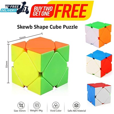Multi-colour Rubik Skewb Cube Black Magic Speed Puzzle Cube Layers Mind ...