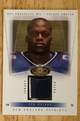 Ben Watson 2004 Hot Prospects Rookie Patch Football Card #102 Serial 2/ ...