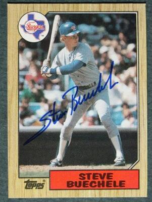 Texas Rangers star Steve Buechele Autographed / signed 1987 Topps ...