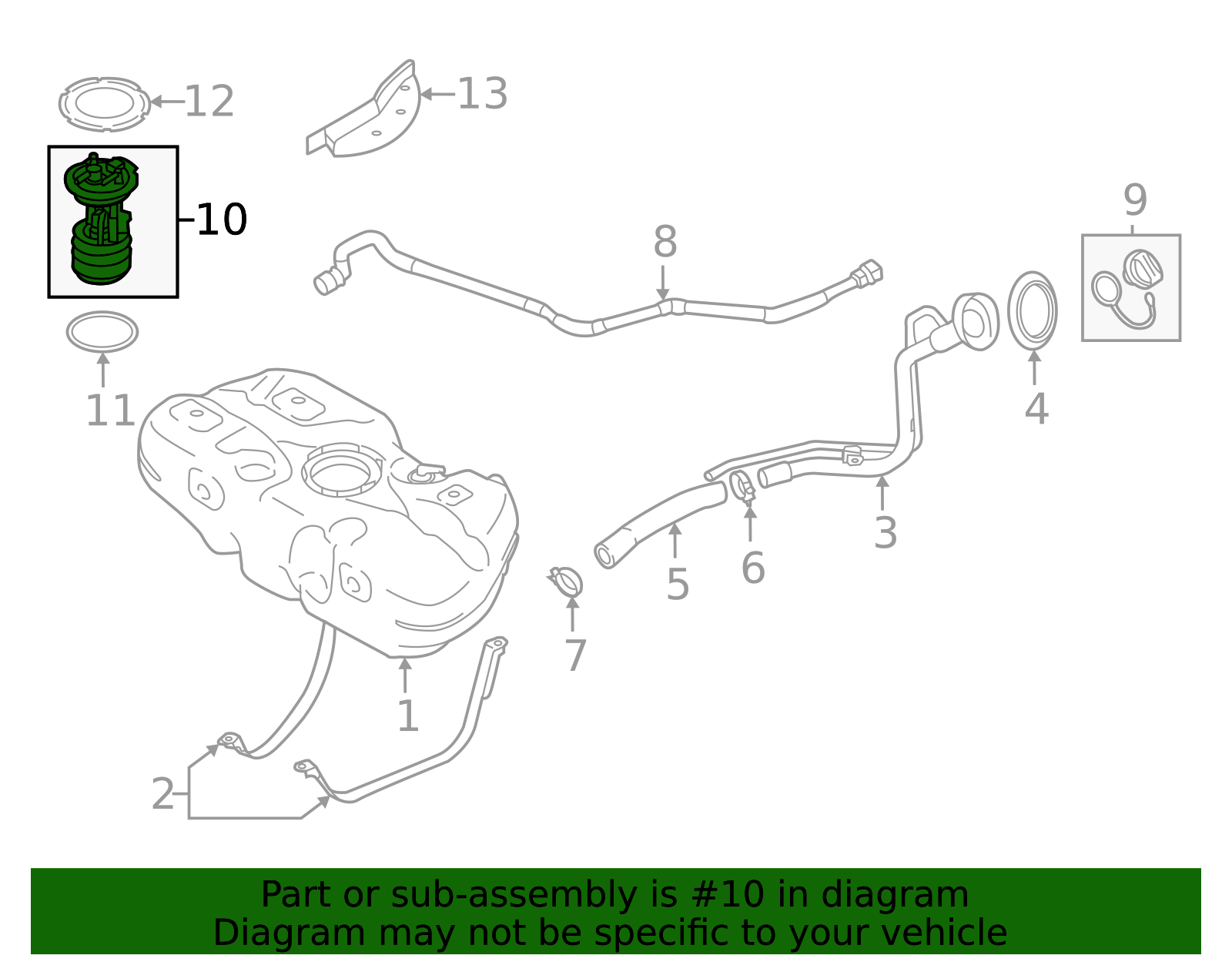 2020 Nissan Versa 1.6l Gas Fuel Tank Pump OEM 17040-5ee0a for sale ...