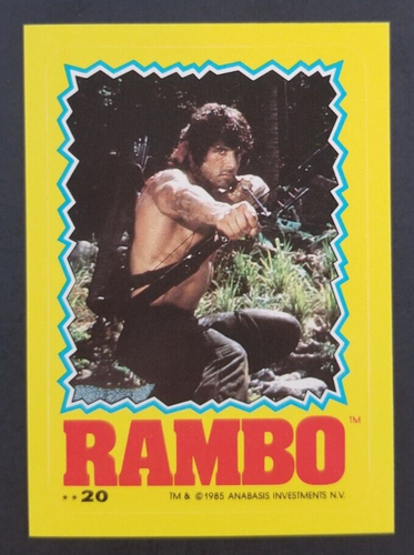 Rambo 1985 Movie Topps Sticker Card #20 (NM) | eBay