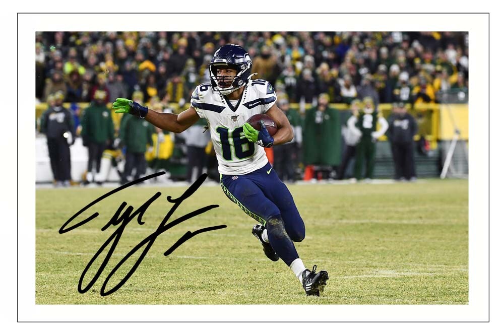 TYLER LOCKETT Signed Autograph PHOTO Signature Gift Print SEATTLE ...