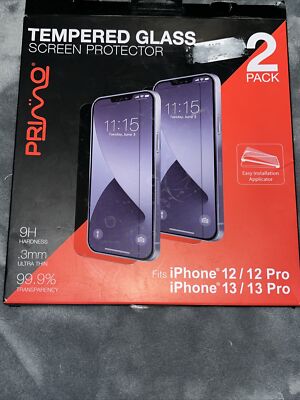 Primo 2-Pack Tempered Glass Screen Protectors iPhone 13/13 Pro, iPhone ...