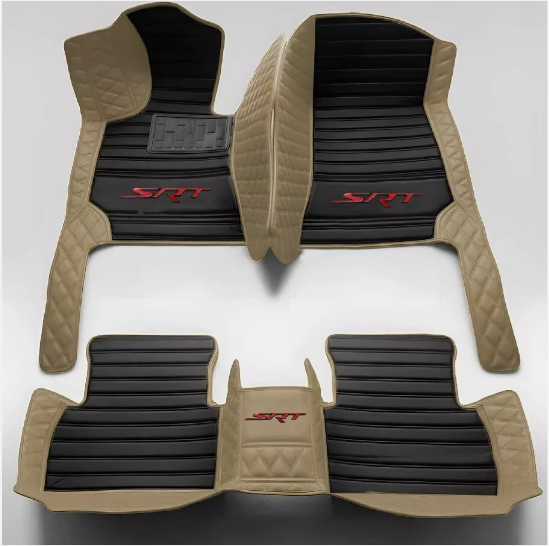 Fit For Dodge Car Floor Mats Cargo Liner Rug Pad PU Leather Waterproof ...