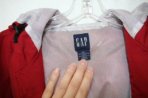 GAP Womens Size Large Hooded Zip Up Red Coat Jacket | eBay