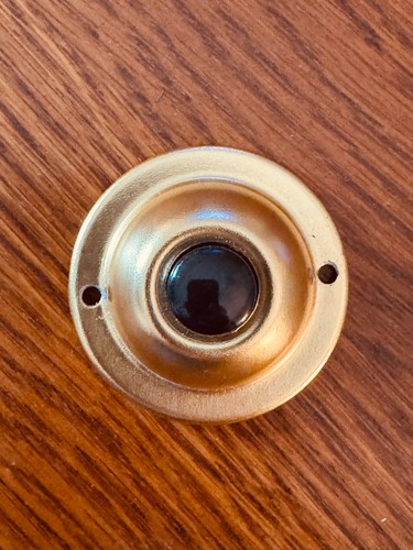 THREE BR4BL Unlighted Doorbell Black Button, Brass Color | eBay