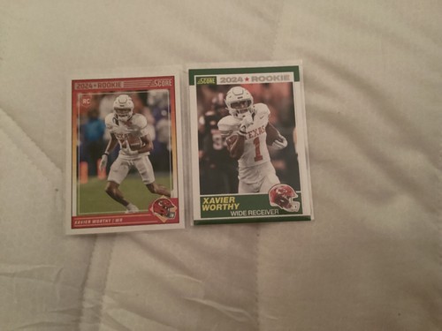 2024 Panini Score 2024 Rookie Xavier Worthy / You are Getting 2 of his ...