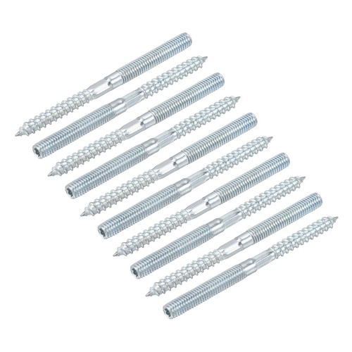 Double Ended Screws (M8 Thread 100mm Long) 10pcs, Hanger Bolts Self ...