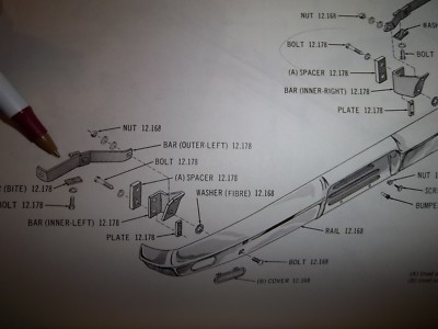 1963 1964 AMC RAMBLER CLASSIC AMBASSADOR REAR BUMPER BACK BAR NOS LEFT ...