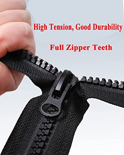2 PCS #10 28 Inch Zippers for Sewing Supplies Jacket-Bulk Zipper ...