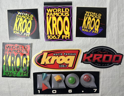 Vintage KROQ Los Angeles Radio Station 7 Sticker Lot 80s 90s Reggae New ...