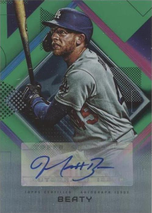 2020 Topps Fire - Fire Autographs Matt Beaty #FA-MB Green /75 (AU) for ...