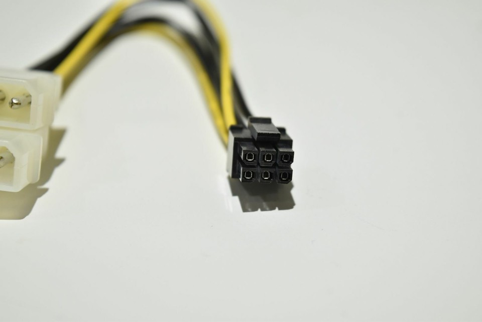 IDE Molex to 6Pin PCI Express PCI-E Video Card Power Adapter Cable W ...