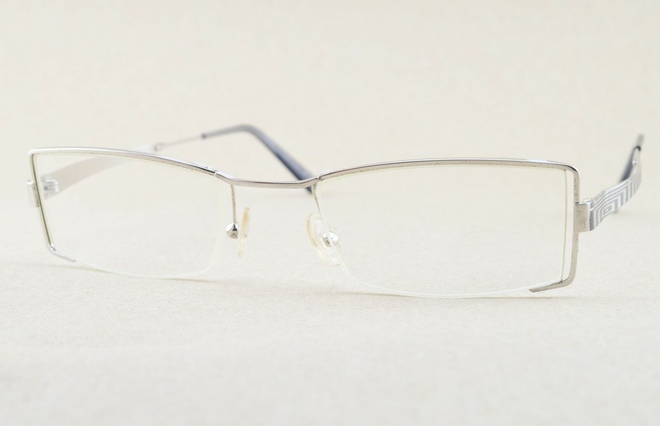 FLAIR Eye Q Elegant half Rim Glasses Frame 853 Col 524 50 20 140 Silver ...