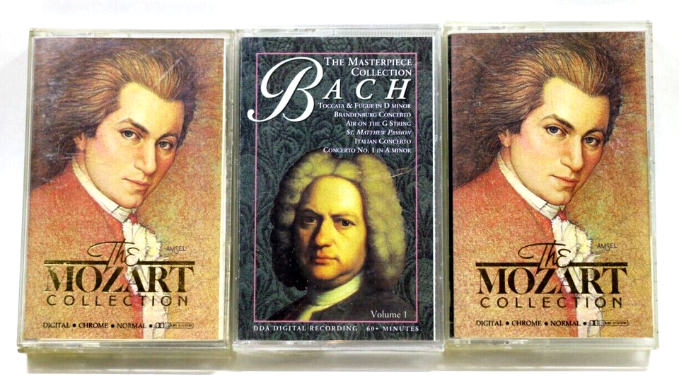 Lot of 3 Mozart Time Life Music & Regency Music Bach Audio Cassette | eBay