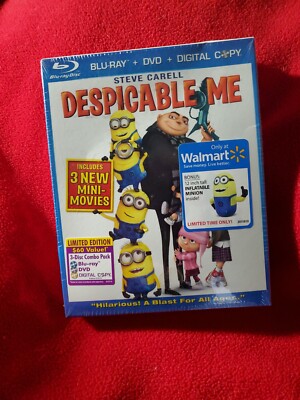 Despicable Me Deluxe Blu-ray DVD Digital copy code with Inflatable Minion NEW | eBay