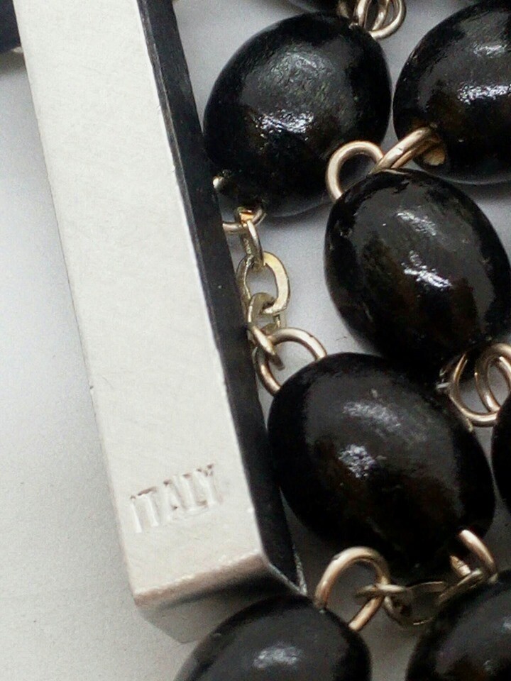 Black Wood Italian Rosary Beads, Made in Italy, Stamped Italy | eBay