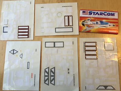 STARCOM 1986 empty decal sticker sheet lot + folder catalogue | eBay