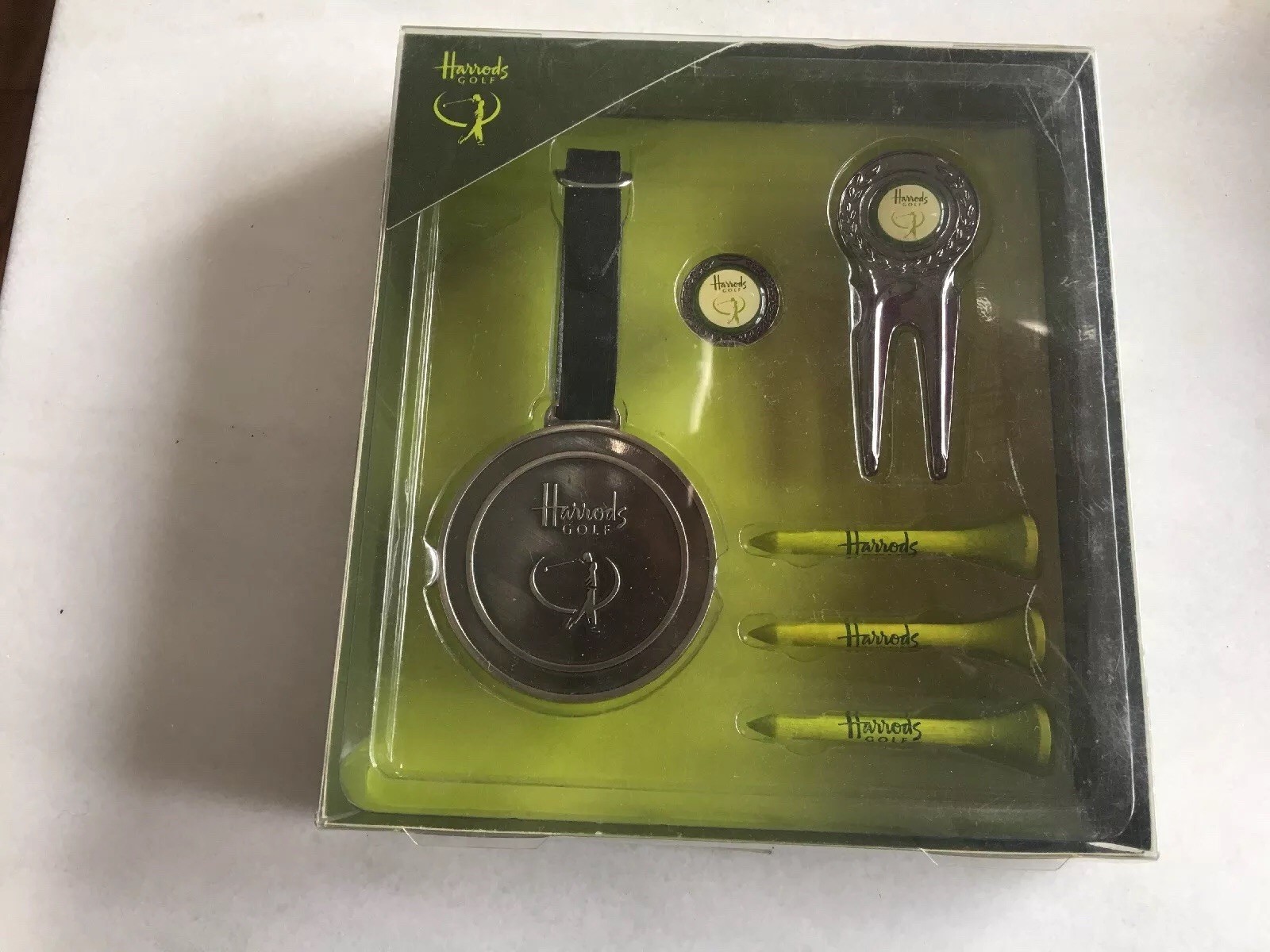 Harrods Golf Accessories Set Bag Tag 3 Tees Ball Market Pitch Repair | eBay