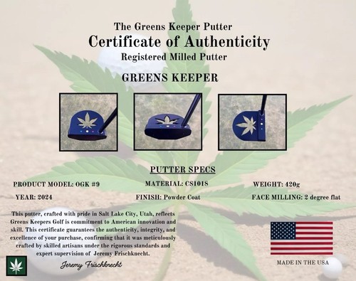 Greens Keepers Golf RED Marijuana (Hybrid) Mallet Cannabis Leaf Putter ...