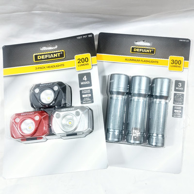 Defiant Flashlights and Headlights (head lamps) - 3 Packs. Buy more ...