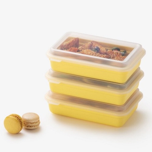 lock and lock containers Lunch Box Meal Prep 3pcs Set 600ml | eBay
