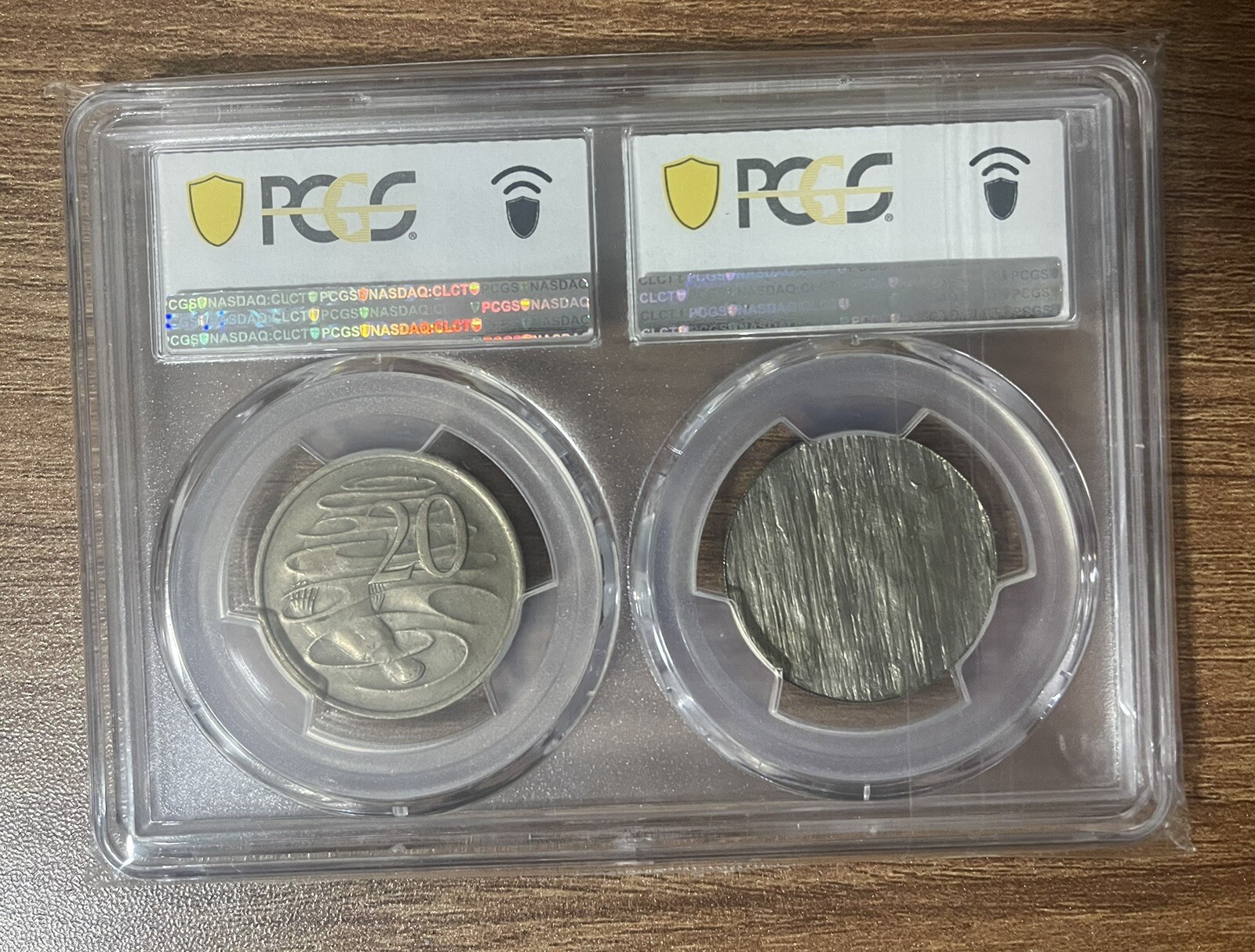 Rare complete Split Planchet Mint Error Australian 1975 20 cent PCGS AU55 | eBay