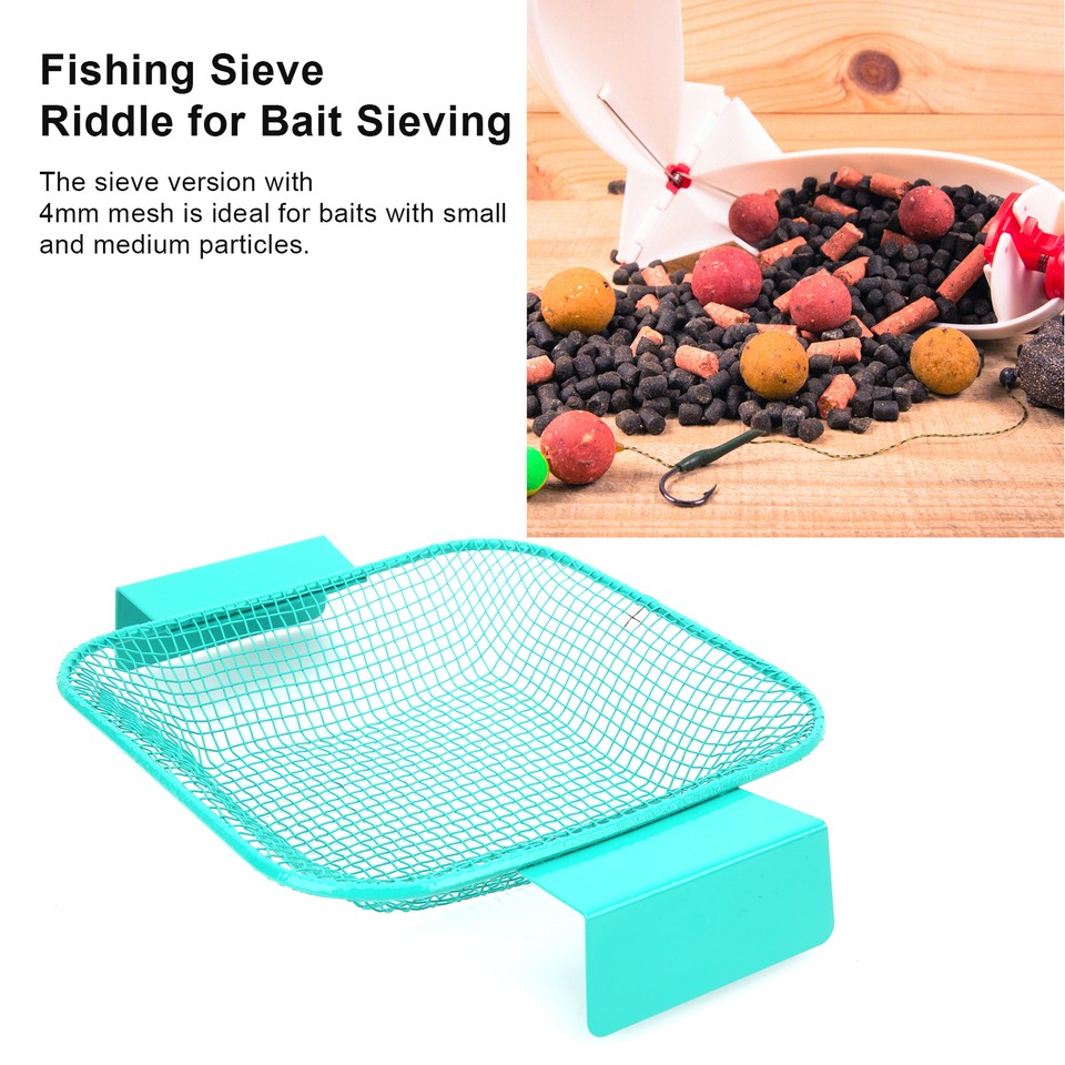 Fishing Bait Sieve 4mm Filtration Mesh Green Bait Sieve Tools Mini ...