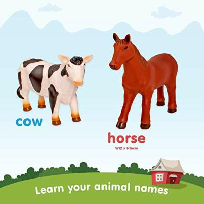 Learning Minds Jumbo Farm Animals, 8 Piece Animal Pretend Play ...