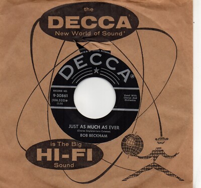 BOB BECKHAM - JUST AS MUCH AS EVER / YOUR SWEET LOVE | eBay
