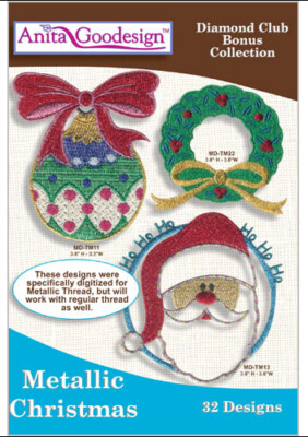 Metallic Christmas Anita Goodesign Embroidery Machine Design CD | eBay