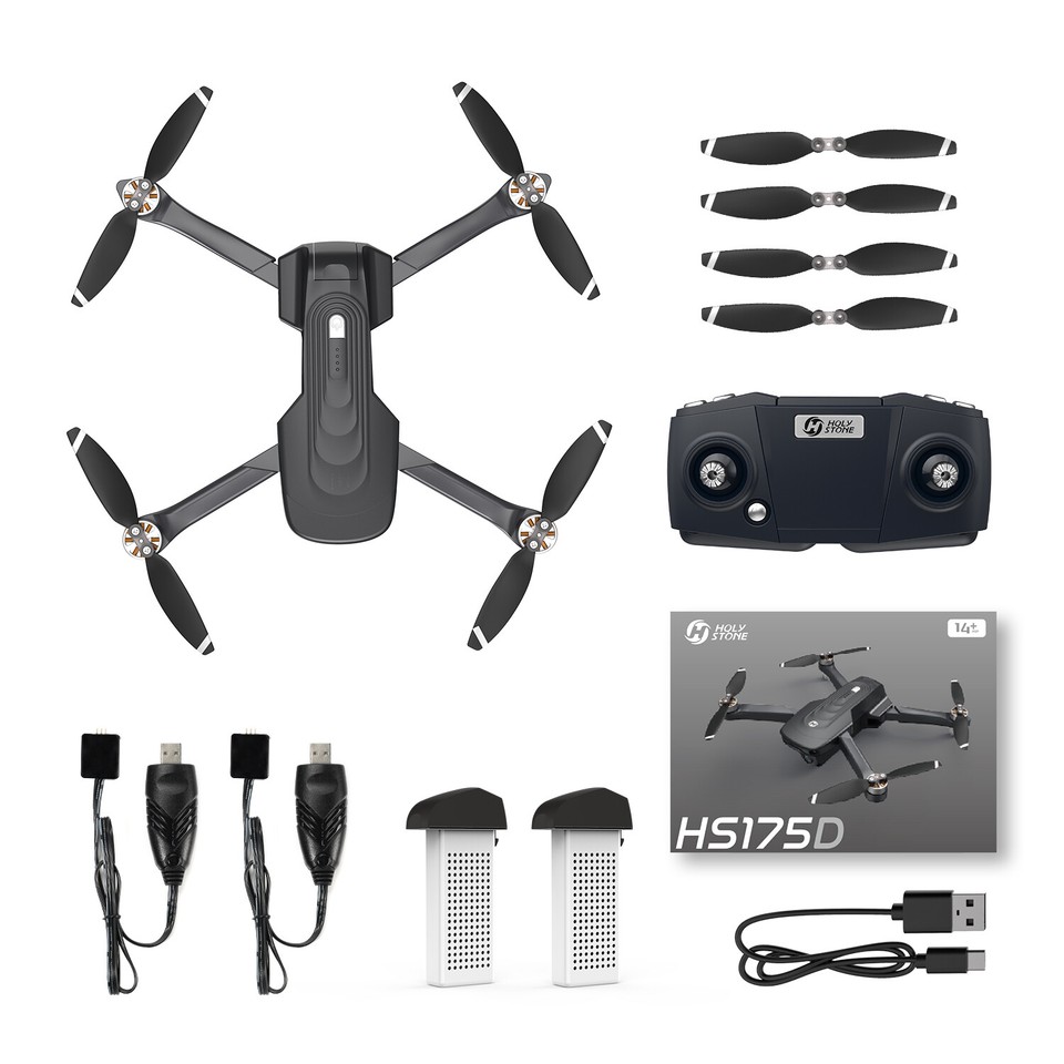 Holy Stone HS175D Foldable GPS Drone with FPV 4K Camera Brushless RC ...
