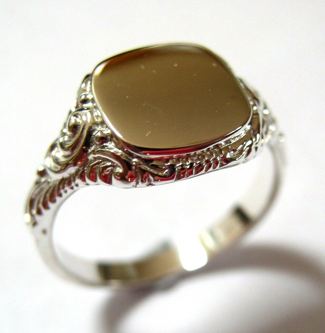 Size T 1/2 Kaedesigns Genuine Solid Sterling Silver Square Engraved ...