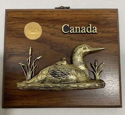 WALL PLAQUE CANADA 1996 Uncirculated Dollar Coin & 3D Duck souvenir on ...