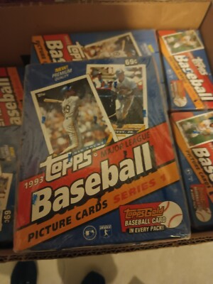 1993 TOPPS BASEBALL CARDS SERIES 1 BOX FACTORY SEALED WAX box 36 Packs ...