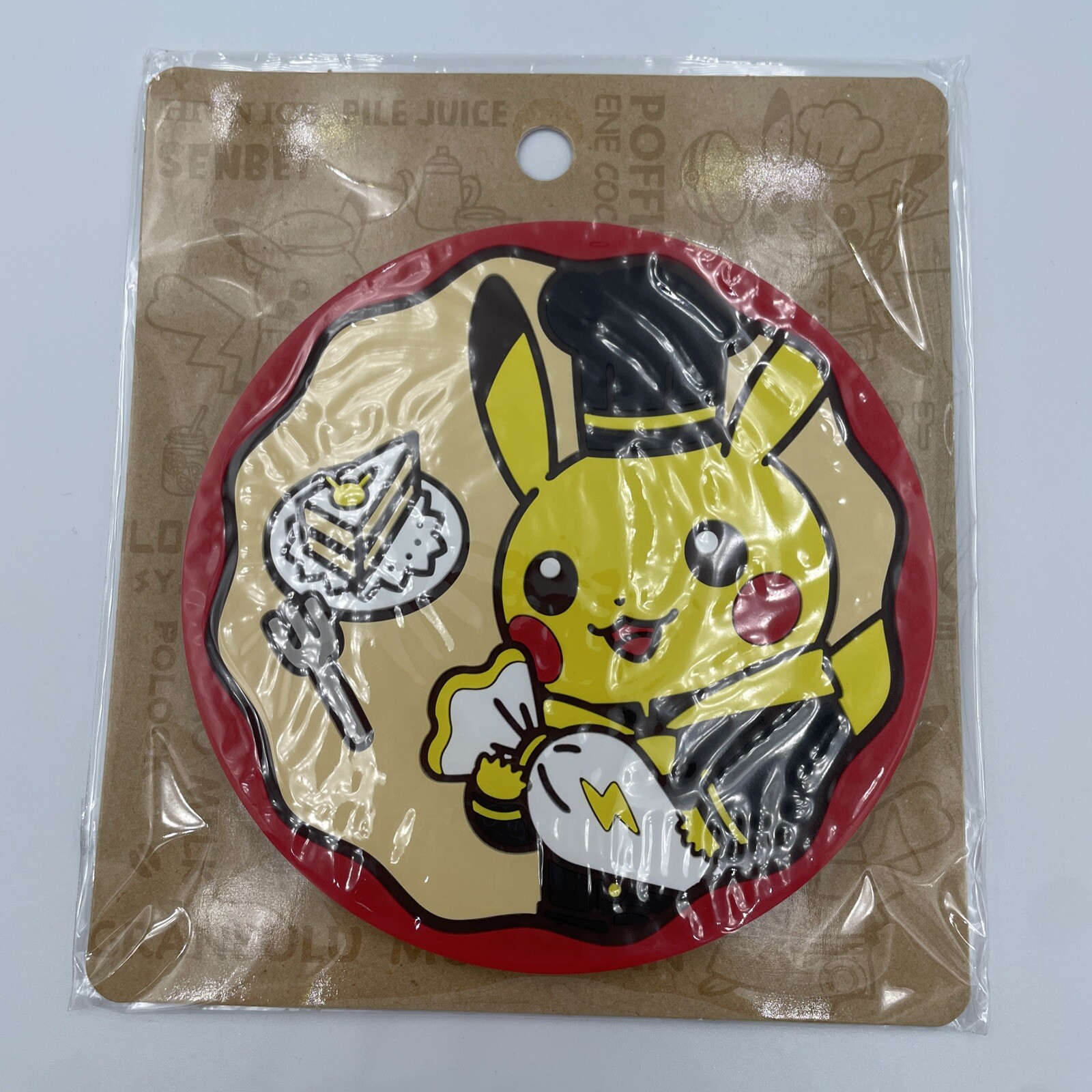 Pikachu Chef Pastry 4" Rubber Coaster Pokémon Cafe Japan Reservation ...