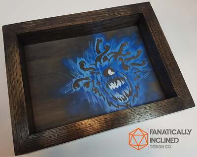 Blue Beholder Handmade Oak Wood and Leather Dice Tray EDC Valet Trinket ...