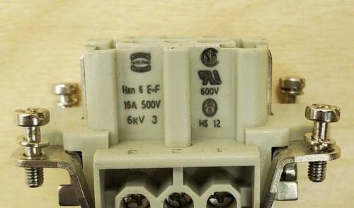 Harting Han 6E-F 6 Pin Female Connector Plug with Cable Grip rated to ...