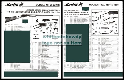 1999 MARLIN 18, 25, 25S ,22 Slide Action Repeating Rifle Parts List | eBay
