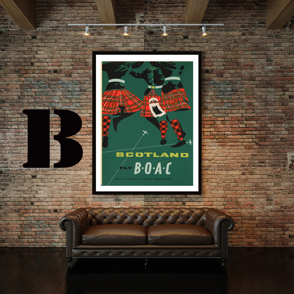 Scotland Travel Vintage Advertising Art Print Posters. Choice of 3 ...