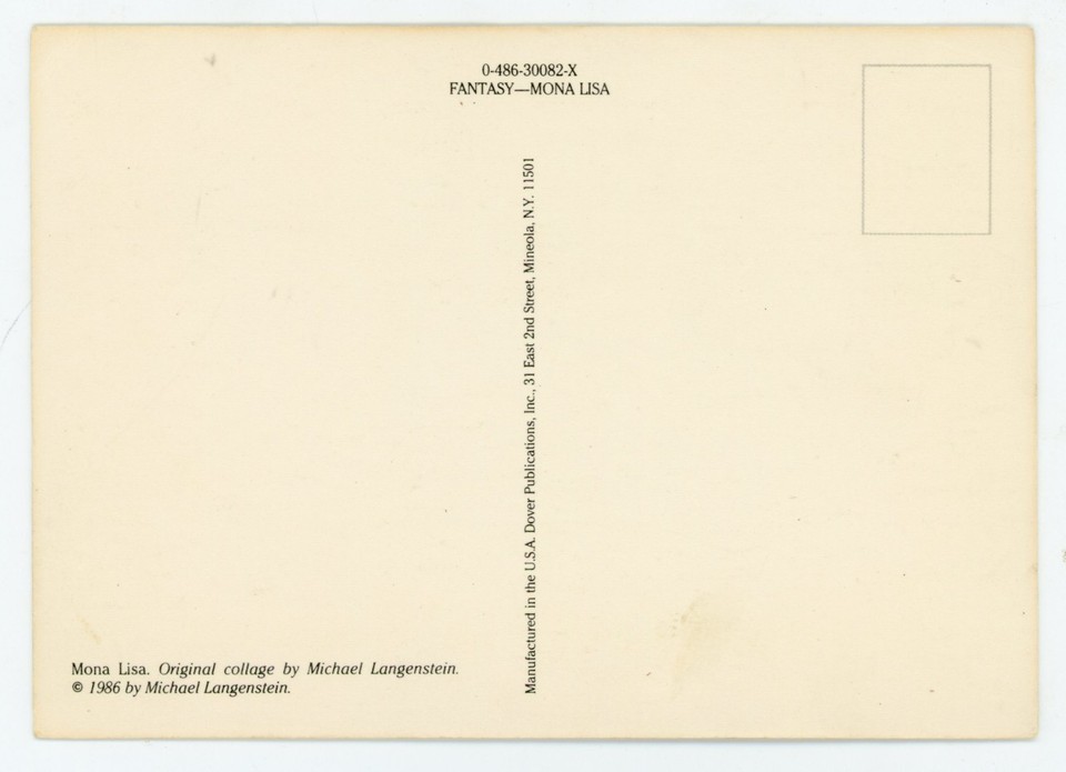 Chrome Postcard Art Mona Lisa 4x6 Fantasy Collage by Michael ...