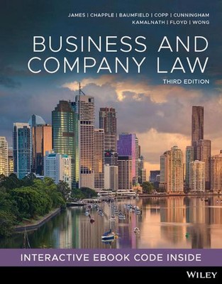 Business and Company Law 3rd Edition by Nickolas James Paperback Book ...