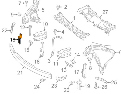 MB GLK X204 FRONT RADIATOR CORE SUPPORT RIGHT BRACKET A2046201714 | eBay