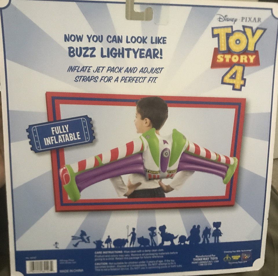 Toy Story Buzz Lightyear Inflatable Lightyear Space Ranger Jet Pack 4 ...