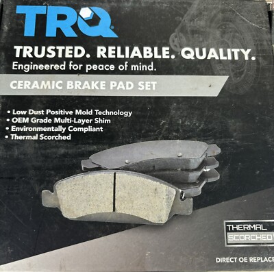 TRQ Rear Posi Ceramic Disc Brake Pad Kit Set for Audi Volkswagen ...